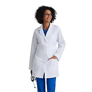 Grey's Anatomy 4481 34" Women's Lab (White, Large)