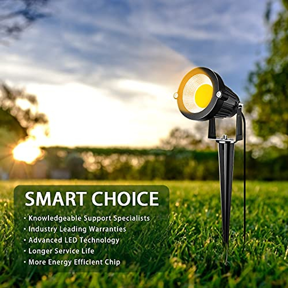 OTAHOMEE Low Voltage Landscape Lights 12V LED Landscape Lighting with Connectors,IP65 Waterproof Spotlights Outdoor Garden Yard Lawn Driveway Pathway Walls Trees Flag Lights,Warm White 3000K,4 Pack