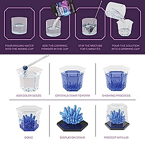 Crystal Growing Kit for Kids - Science Experiments Gifts for Boys & Girls Ages 8-14 Year Old - Discovery STEM Toys for Kids & Teen Age Boy/Girl Arts & Crafts Kits - Cool Educational Ideas