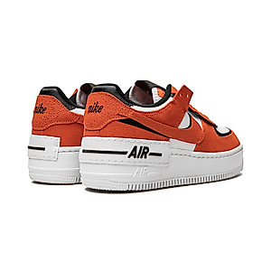 Nike Women's AF1 Shadow Basketball Shoes, Rush Orange/Black-guava Ice, 7.5