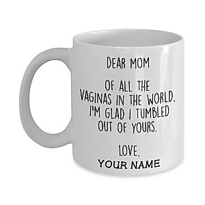 Personalized Dear Mom Mug Of All The Vaginas In The World Mug Mothers Day Gifts For Mom Mum From Daughter Son Color Changing Mug (Multi 1)