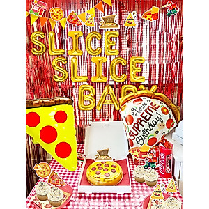 Slice Slice Baby Balloons Slice Slice Baby Decoration Slice Slice Baby Shower Decoration Pizza Party Decoration Pizza Birthday Decoration