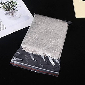 QANYEGN 3 Sizes Zip Lock Clear Plastic Bags, 100Pcs Reusable Ziplock bags, Food Grade PE Material for Candy, Nuts (10 × 15CM)