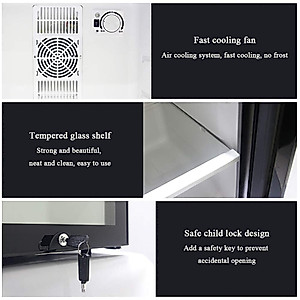 GUANGMING - Table Top Mini Fridge, 30 Litre Refrigerator with Lockable Door, Single Door Compact Upright Freezer for Home/Dorms/Apartment/Office, 400×400×485Mm,A (Size : B)