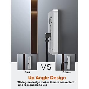 CableCreation Ultra Slim Cat6a Ethernet 10ft Long Cable OD 2.8mm, Down Angle LAN Super Light Cord, High Speed 10G UTP Network Patch Cable, Internet Wire for PC,Router, Modem, Printer,TV Box/PS5, 3M