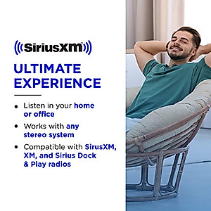 SiriusXM SXDH3 Satellite Radio Home Dock Kit with Antenna and Charging Cable (Black)