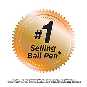 BIC Round Stic Xtra Life Ballpoint Pens, Medium Point (1.0mm), Black, 60-Count Pack, Flexible Round Barrel For Writing Comfort (GSM609-BLK)