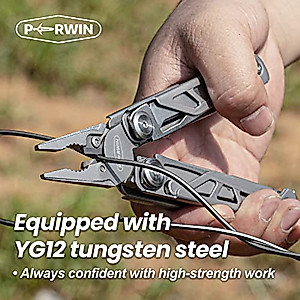 Multitool, 17-in-1 Multitools Pliers with Nylon Sheath, Professional Multi-tool for Survival, Camping and Hunting, Gifts for Men Dad Husband by PERWIN
