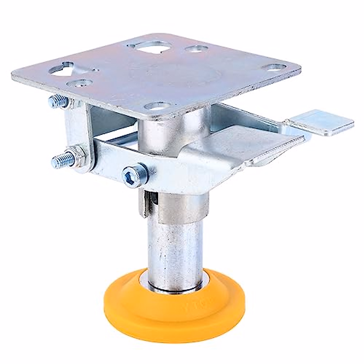 Manganese Steel Floor Lock,Adjustable Caster Lock,Secure Wheel Lock,Trolley Brake Floor Lock Manganese Steel Trolley Cart Lock with TPU Pad,100kg Load-Bearing,for 4~5in Casters (X-75-32-3), Manga