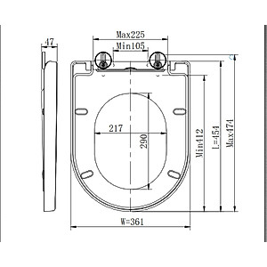 SADALAK Soft Close Quick Release Toilet Seat Elongated- Heavy Duty Adjustable Stainless Hinges, D/U Shape Toilet Seats Cover for Easy Cleaning & Simple Top Fixing - White Toilet Lid