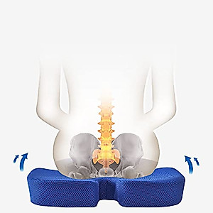 PSDNBFC Cushion for coccygeal Sciatica, Hemorrhoids and Back Pain, Memory Foam Ergonomic Sitting Office Chair, Wheelchair Cushion (Purple 2)