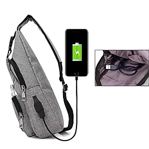 Nintendo Switch Backpack With USB Charging Port Gray