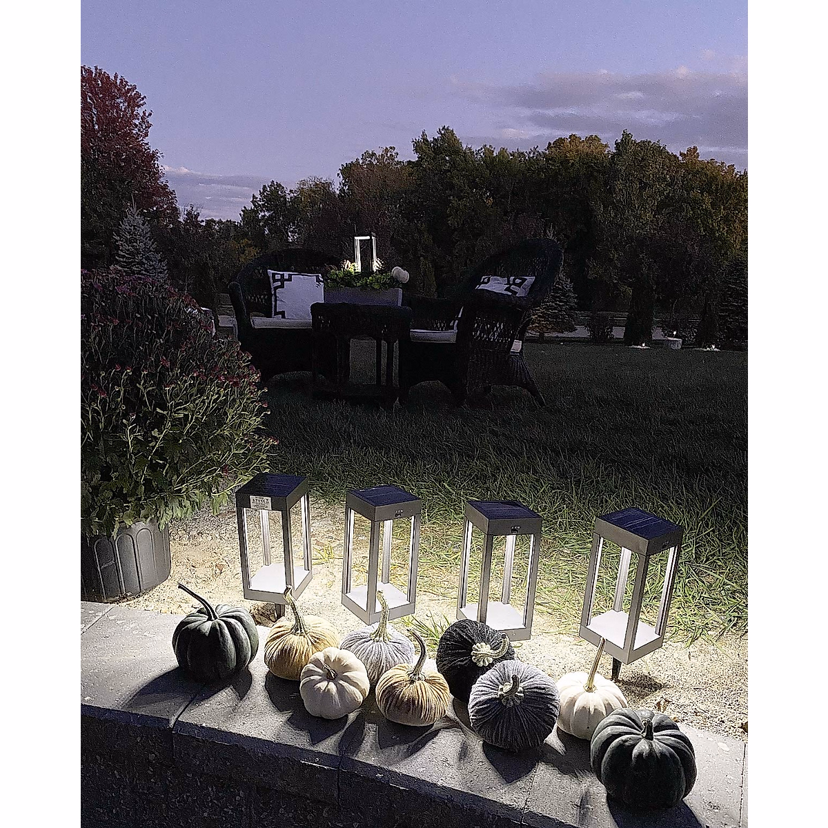 LampLust Solar LED Pathway Light - 9 Inch Tall, Cool White or Color-Changing, Modern Outdoor Bollard Lighting, Built-in Solar Panel, Stake & Battery Included