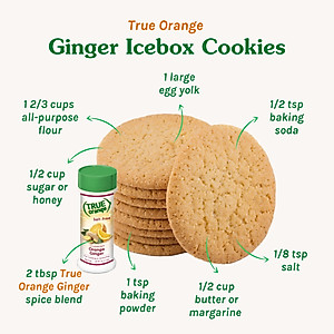 True Citrus True Orange Ginger Spice Blend, 2.47 oz Shaker with By The Cup Swivel Spoons