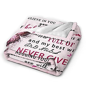 UHANKRU Daughter Blanket from Mom, Daughter Gifts for Birthday, Gifts for Daughter Graduation Blanket, Mother to Daughter Throw Blanket 60"x50"