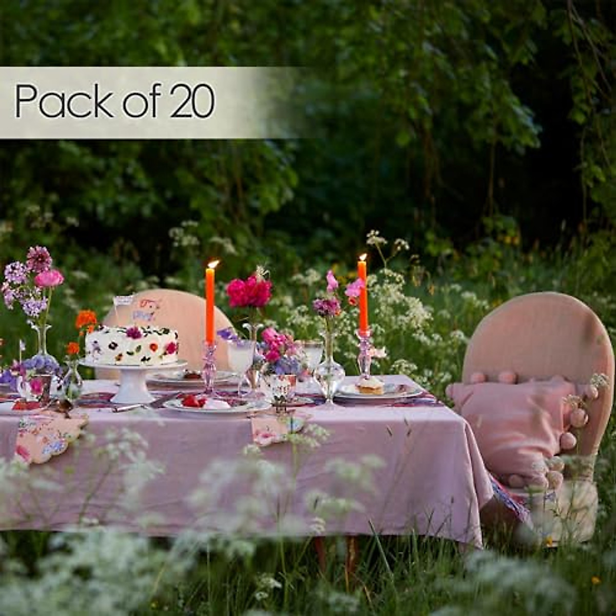 Talking Tables Truly Scrumptious Pack of 20 Floral Scalloped Napkins | Vintage Afternoon Tea Party Tableware For Decoupage, Birthday, Baby Shower, Bridal Shower, Mother's Day, multi, "12"""