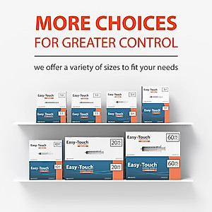 EasyTouch Luer-Lock Syringe Barrel, 5ML Syringe, Pack of 50