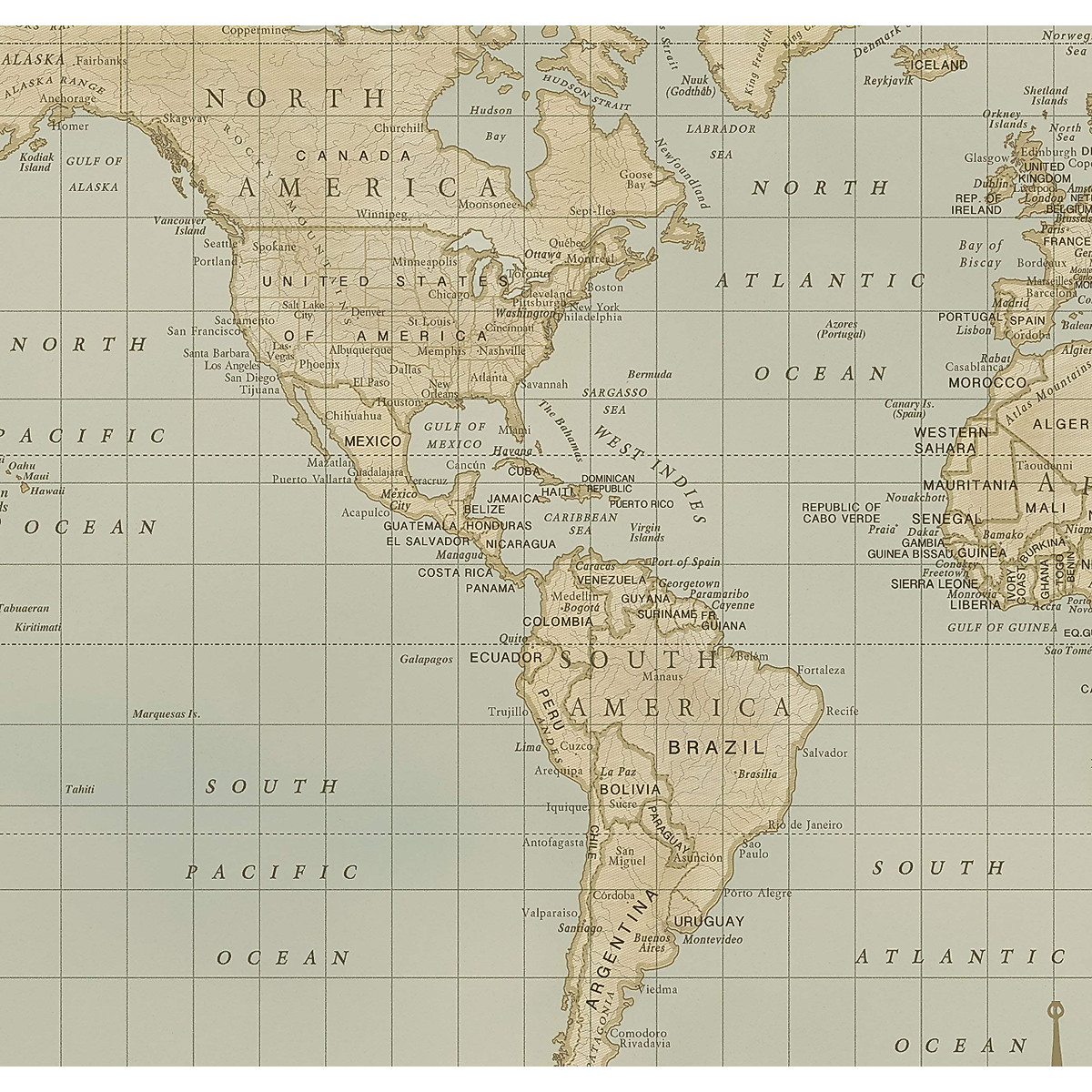 Dreams and Memories Custom World Push Pin Travel Map, World Push Pin Map with Espresso Brown Frame