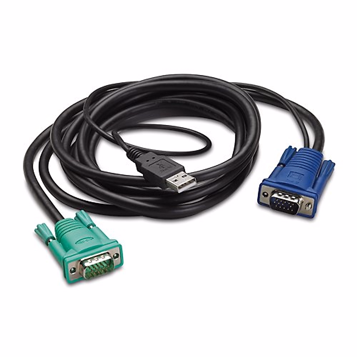 APC AP5821 KVM Cable Adapter - 6 ft - Type A Male USB, HD-15 Male VGA - HD-15 Male VGA - AP5821