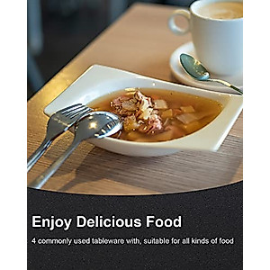 20-Piece Silverware Set for 4, JBGOYON Stainless Steel Flatware Set with Steak Knives, Mirror Polished Tableware Cutlery Set, Utensil Sets for Kitchen Include Knives Spoons Forks