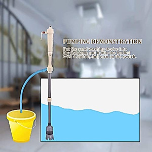 Aquarium Gravel Cleaner, Battery Powered Fish Tank Washer Siphon Water Change Cleaning Tool for Aquarium Fish Tank