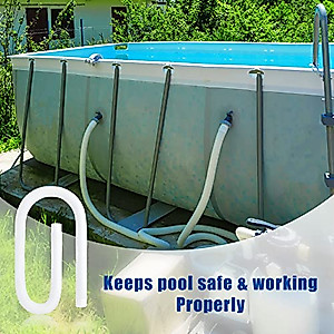 Saintrygo 2 Pack Pool Hose for Above Ground Pools 1.5 Inches Diameter 59 Inches Length Replacement Swimming Pool Pump Hose with 4 Pcs Hose Clamps and 2 Replacement Hose Adapter