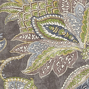 Homepop Home Decor |K7342-A824 | Classic Square Storage Ottoman with Lift Off Lid | Ottoman with Storage for Living Room & Bedroom, Gray Floral