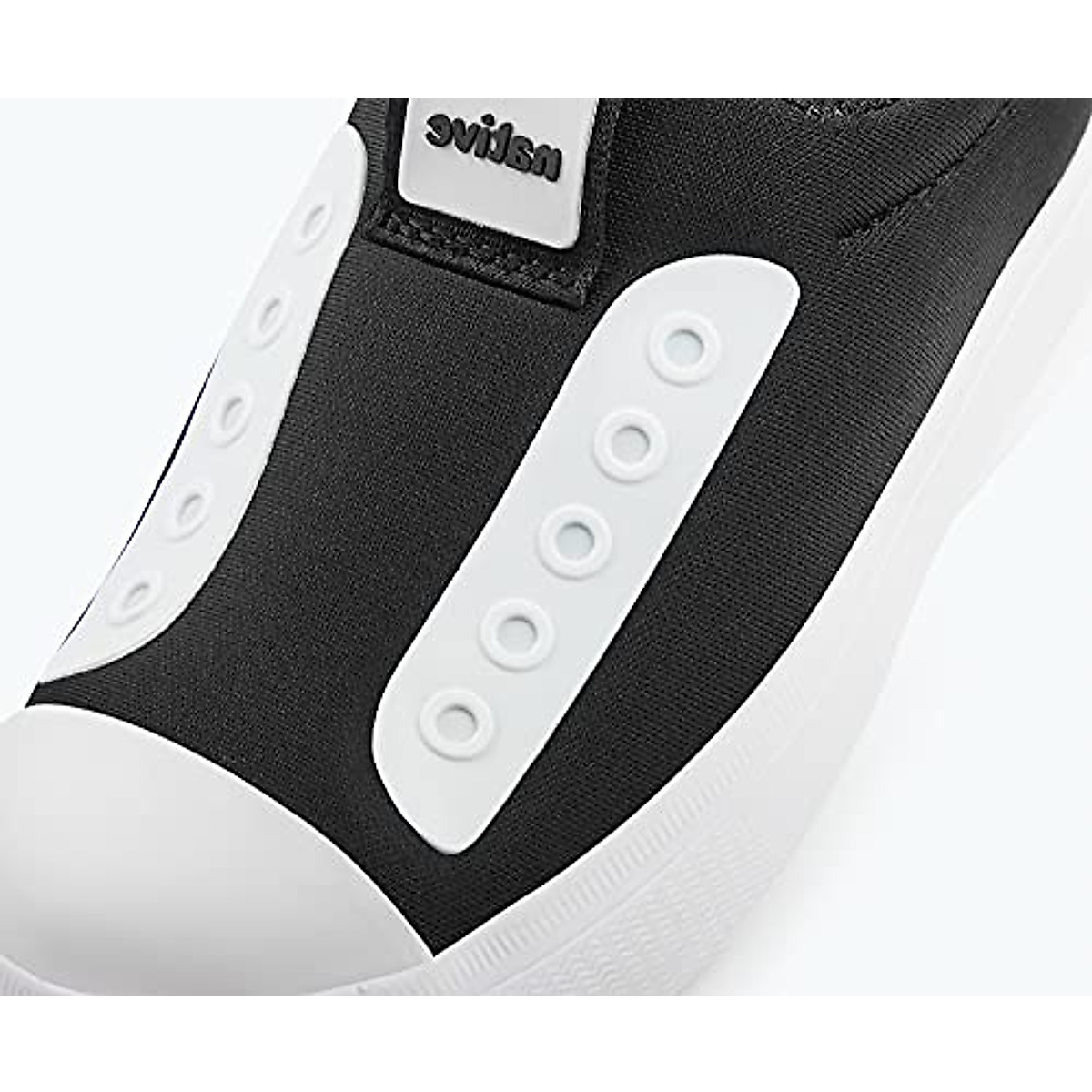 Native Shoes Kids Jefferson Hero Sneaker for Little Kids - Vegan, Eva Outsole and Outsole Shoes Jiffy Black/Shell White 12 Little Kid M