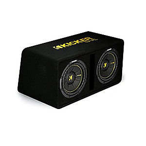 Kicker 44DCWC102 Dual CompC 10" Subwoofers in Vented Enclosure, 2-Ohm