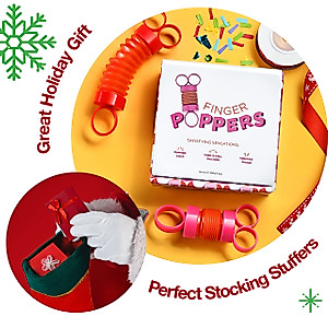Finger Poppers Fidget Toys, Finger Fidgets for Women, Men, and Young Adults, Finger Strengthener and Exerciser Sensory Toy, Occupational Therapy Toys, Pack of 2 Stocking Stuffers