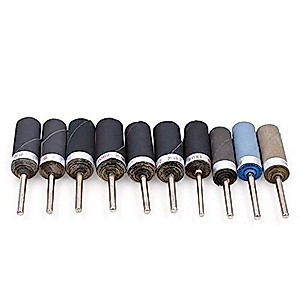 10 Pcs Sanding Drums Sleeves Sandpaper Bar Sander Accessories Rotary Kit Polishing Burr Stick Roller Sanding Tool 800 Grits