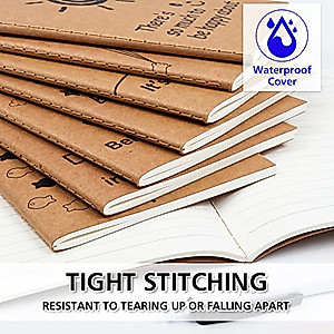 Feela 30 Pack Kraft Notebook, 15 Different Designs 80 Lined Pages A6 Journal, 4.1 X 5.8 Inches Cute Mini Pocket Notebooks and Journals for Women Travelers Girls Students Making Plans Writing Memos