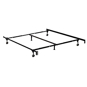 24/7 Shop at Home IDF-FRAM-Q/K Bed Frame, California King, Black