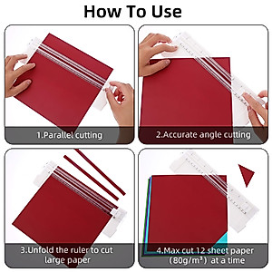 cobee Portable Mini Paper Cutter, A4 A5 Craft Paper Trimmer Portable Scrapbooking Tool Small Paper Cutter for Label Cardstock Photos