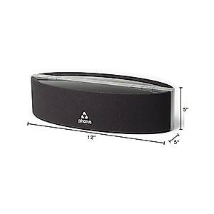 phorus PS5 Speaker - 24 bit / 192 kHz Hi-Res Music Streamer with Spotify, AirPlay, Windows Streaming, Bluetooth AptX, and Play-Fi