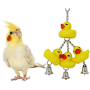 Bonka Bird Toys 922 Ducky Ringer Bird Toy Parrot cage Toys Cages Cockatiel Conure Toys Parakeet