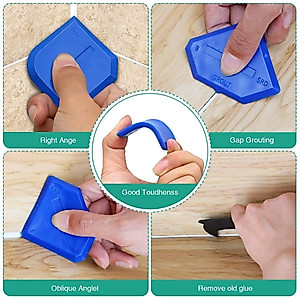 EMSTAR 3 in-1 Caulk Tool for Removal and Application,Silicone Caulking Tools, Glass Glue Angle Scraper, Caulk Grout Removal Tool Sealant Scraper for Kitchen Bathroom