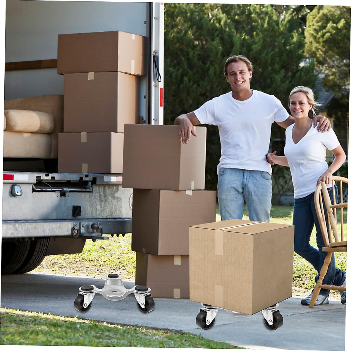 CLISPEED 3pcs 3 Mover Moving Heavy Duty Cart Heavy Duty Casters Furniture Transport Tool Triangle Dolly Swivel Caster Furniture Dolly Heavy Furniture Heavy Duty Dolly Steel Wheel to Rotate