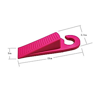 SPDTECH 2 Pack Door Stops Pink with Hanger Multi Surface Anti Slippery Door Stop with Heavy Duty Design Flexible and Wedge Non Scratching Door Holder Suitable for Clearance Height Less Than 1 inch