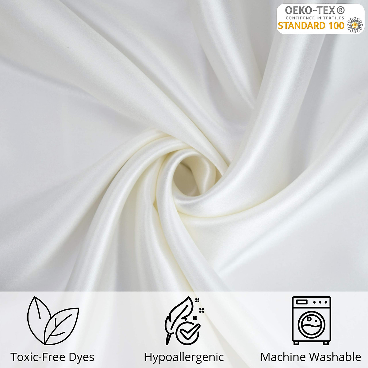 Celestial Silk 100% Silk Pillowcase for Hair Luxury 25 Momme Mulberry Silk, Charmeuse Silk on Both Sides Envelope Closure -Gift Wrapped- (Queen, Natural Undyed White)