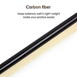 Kmise Violin Bow Stunning Fiddle Bow Carbon Fiber for Violins (4/4, Black)