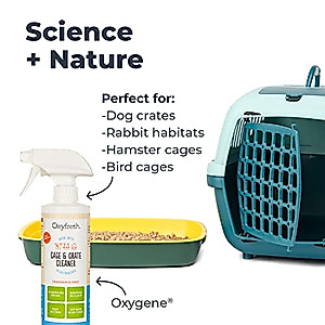 Oxyfresh Premium Crate & Cage Cleaner – Professional Dog Crate & Small Animal & Bird Cage Odor Eliminator – Quickly Cleans, Removes Poop & Deodorizes Pet Odors – Safe & Bleach Free