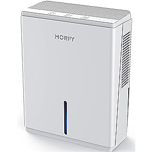 MORFY Dehumidifiers for Room Bedroom, Upgraded version 85 OZ Dehumidifiers, 6800 Cubic Feet(700sq ft) Small Dehumidifiers for Room with Drain Hose and Auto Shut Off, Portable Quiet Dehumidifier for Bedroom Bathroom RV Laundry Room or Closet（Matte white）
