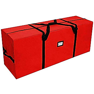 AerWo Christmas Tree Storage Bag Extra Large Christmas Storage Containers, Fits Up to 7.5 Ft Artificial Trees Heavy Duty 600D Oxford Xmas Holiday Tree Bag with Dual Zipper (50” X 20” X 15”)