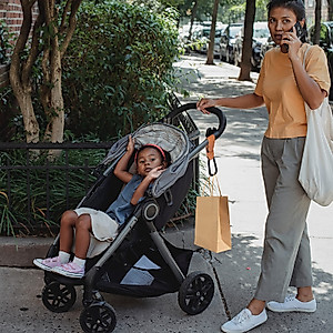 SAVITA 2pcs Baby Bag with Stroller Hooks, Leather Stroller Organizer Pram Buggy Hook Clip for Hanging Shopping, Dressing and Diaper Bags