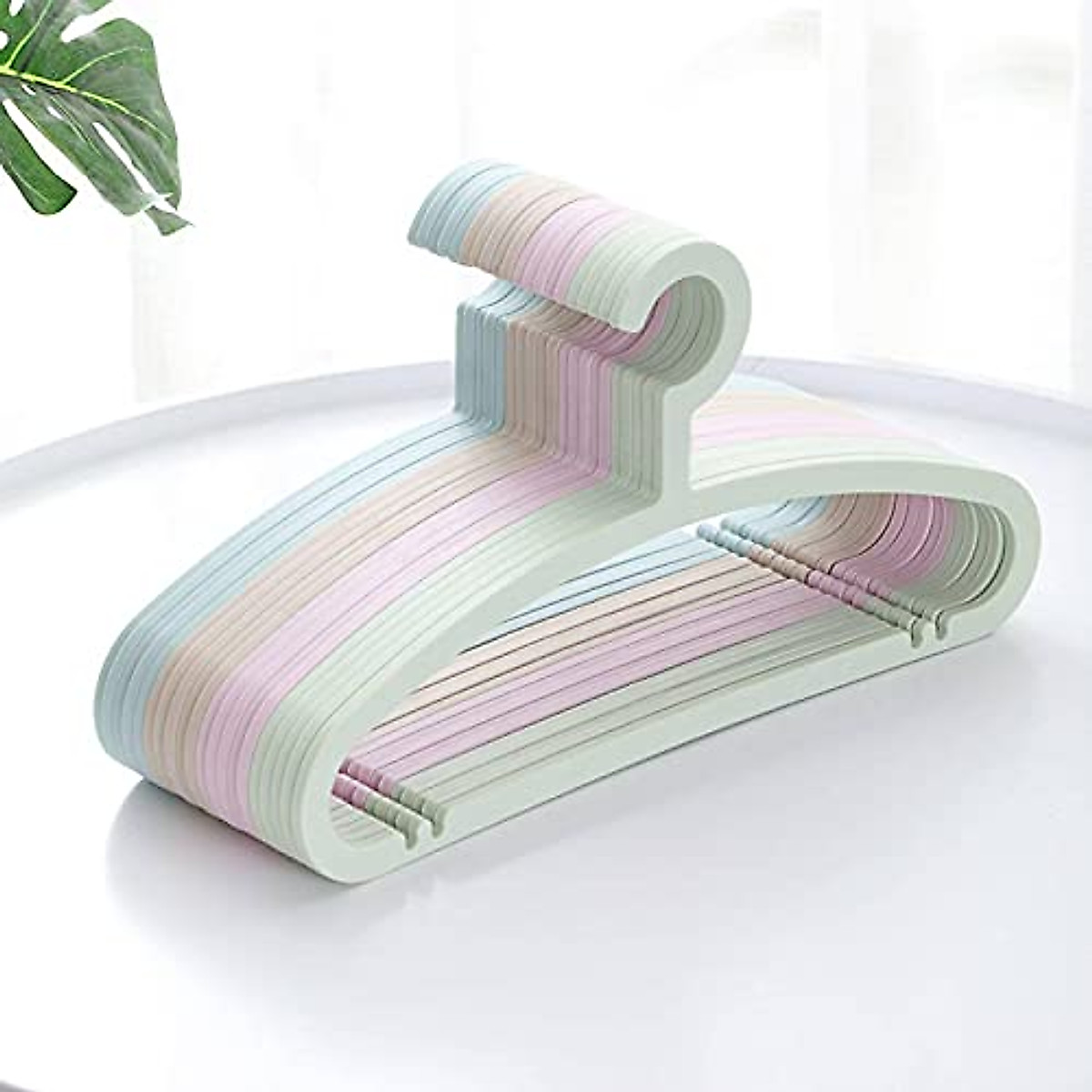 5 PCs Household Invisible Hanger Plain Plastic Drying Rack Adult Non-Slip Wet and Dry Dual-use Clothes Hanger