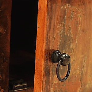 THYUOVAI Reclaimed Wood TV Cabinet,Media Cabinet Tv Console Stereo Cabinet Low Board Plasma Cabinet Suitable for Living Room,Bedroom,Closet,Hallway with 2 Doors Vintage Antique-Style