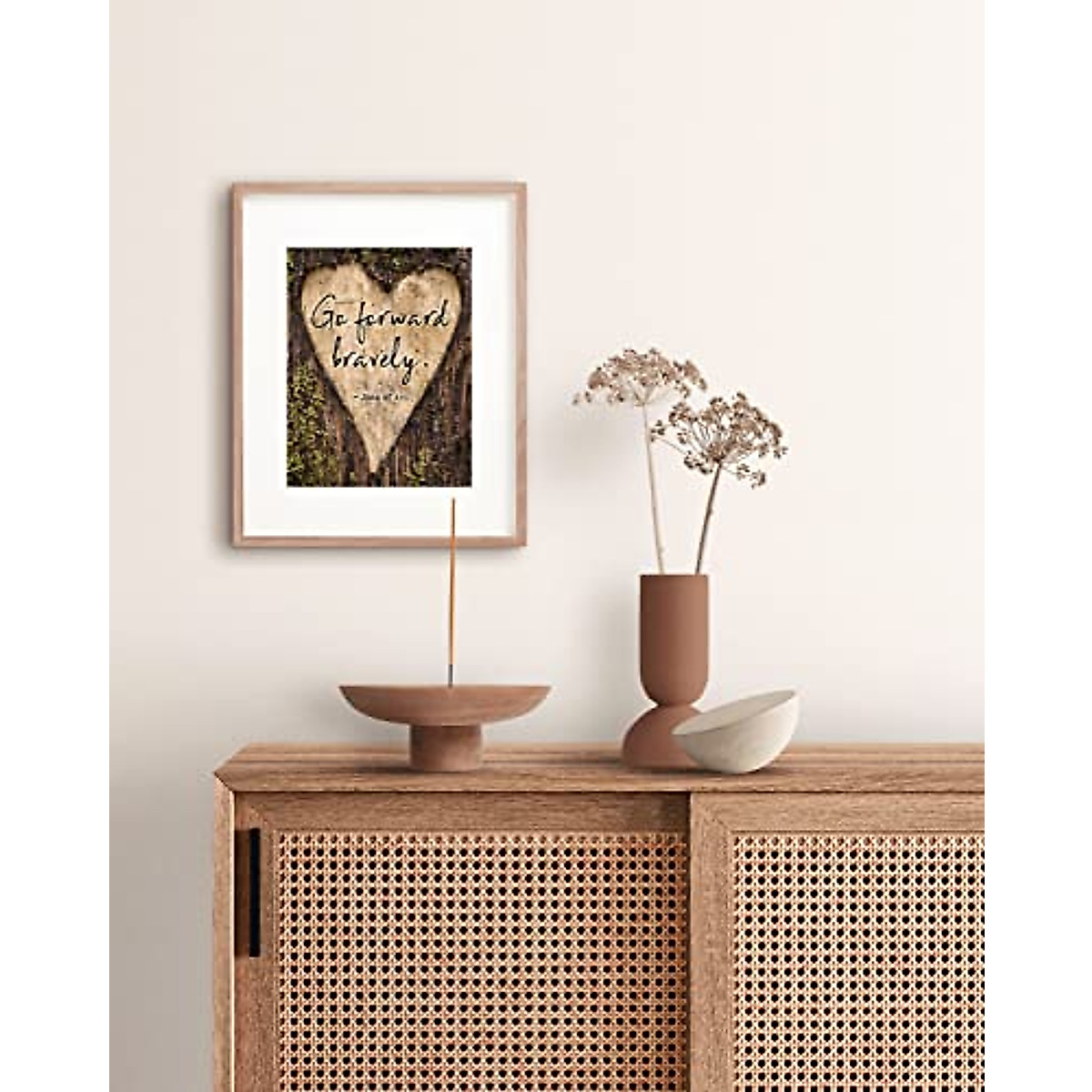 St Joan of Arc 11x14 Gallery Style Print by Soul Sunshine | Unframed 'Go Forward'' Bible Verses Wall Decor Poster Prints | Rustic Wall Decor, Tree Love Heart, Home Wall Decor | Home Decoration