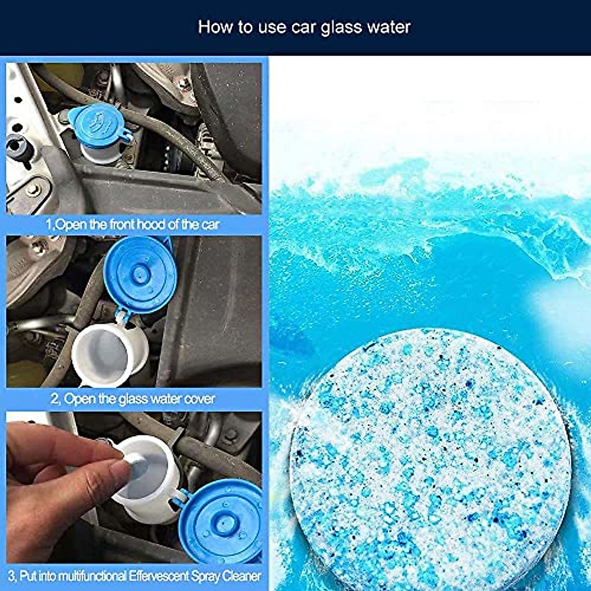 Jialansm Multifunctional Solid Effervescent Tablets, Deep Cleaning In Bathrooms And Kitchens Tablets, Portable Cleaning In Plastic Water Bottles Tablets (Basic Set)