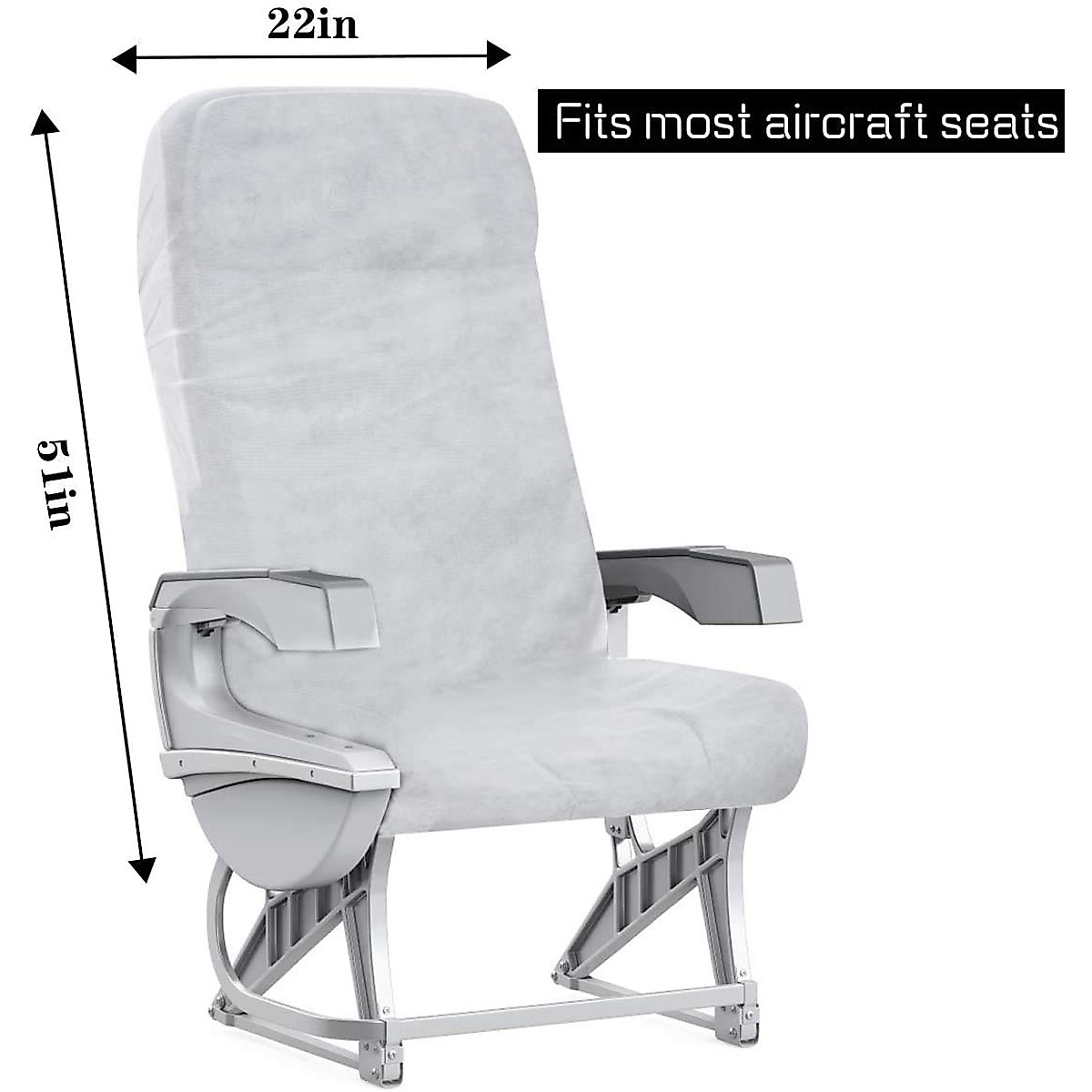 Disposable Seat Covers and Armrest Covers for Airplane Railways, Train, Bus, Office,Movie Theatre and Taxi,Eco-Friendly/Recyclable/Portable Non-Woven Seat Surface Protective Pad (Pack of 4)